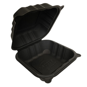 Buy Now - Ecopax 6" x 6" x 3" Black MFPP Clamshell, 1-Compartment (480 ...